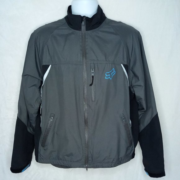 Fox | Jackets & Coats | Fox Racing Bike Gray Full Zip Shell Light ...